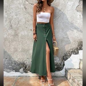 Accessories | Boho Button Front Maxi Skirt | Poshmark